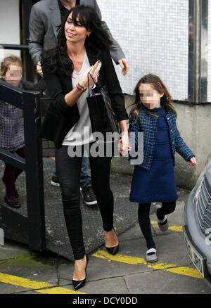 Christine Bleakley and Luna Lampard leaving the ITV Studios London ...