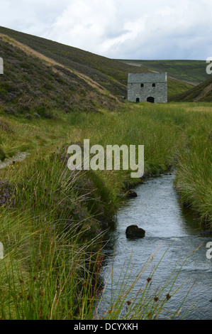 Footpath & burn coming from the disused iron mine at the Lecht at the ...