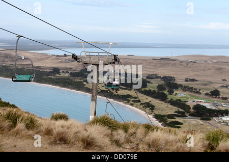 Chairlift to the top of The Nut at Stanley in Tasmania Stock Photo - Alamy
