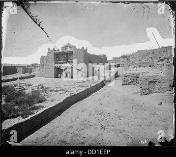 OLD MISSION CHURCH ZUNI PUEBLO, NEW MEXICO, VIEW FROM THE PLAZA Stock ...