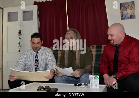 Male Adult Parole officers meeting with male parolee Stock Photo - Alamy