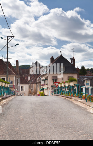 The village of Sancerre in the Loire Valley shrouded in a thick autumn ...