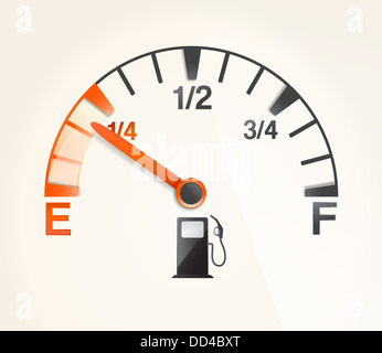 gas tank with empty full signs Stock Photo - Alamy