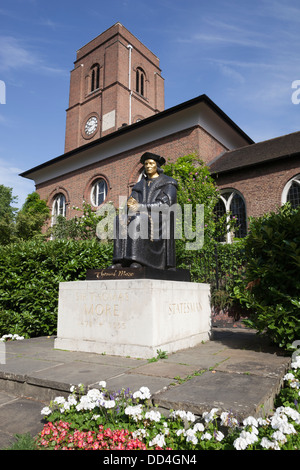 statue of Sir Thomas More Chelsea Embankment London England UK Stock ...