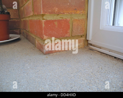 Bad brickwork badly laid bricks Stock Photo - Alamy