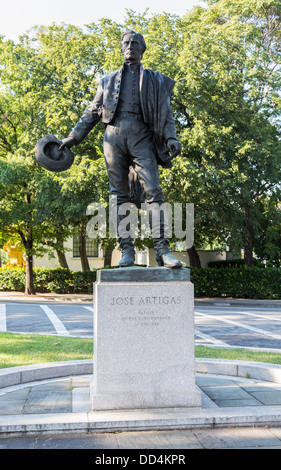Public statue of General Artigas in Montevideo, Uruguay with a deep ...