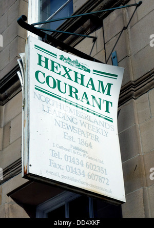 Hexham Courant, local newspaper in Northumberland, England Stock Photo ...