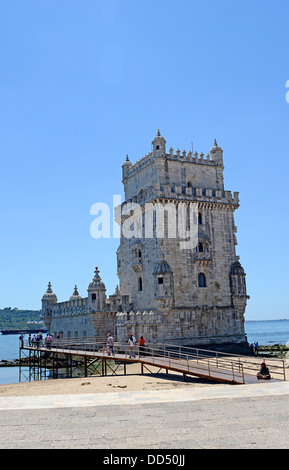 Belem tower, Francisco de Arruda architect, Tagus river, Lisboa, Lisbon ...