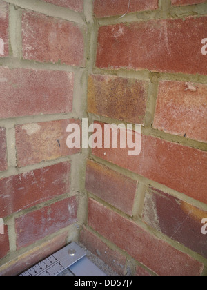 Bad brickwork badly laid bricks Stock Photo - Alamy