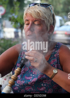 Hookah Turkish tobacco smoking water pipes, nargile, in The Grand ...