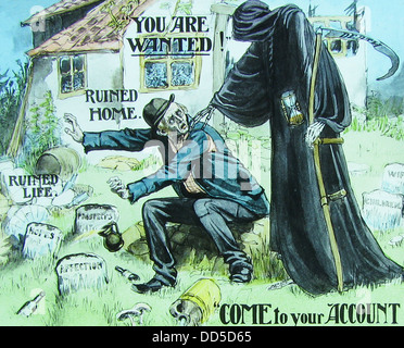 Temperance magic lantern slide Victorian period Stock Photo - Alamy