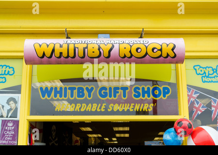 Gift shop selling Whitby Rock and beach toys, Whitby, North Yorkshire ...