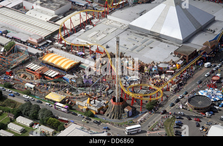 The fun fair and rides at Skegness beach UK Stock Photo - Alamy
