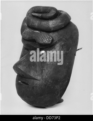 Booger Dance Mask with a Coiled Snake on Top Stock Photo - Alamy