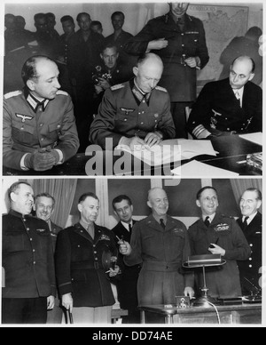 Surrender of Nazi Germany, Reims, France, 7 May 1945. General Alfred ...