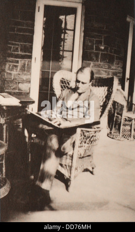 Franklin Roosevelt, his legs paralyzed by polio, standing with ...