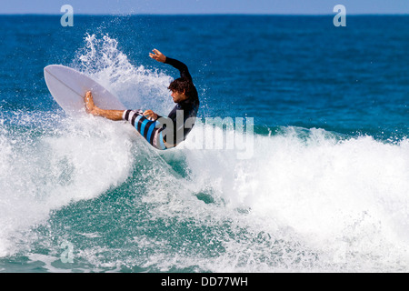 Mozambique, Nampula Province, surfing with Marco Giorgi (URY Stock ...