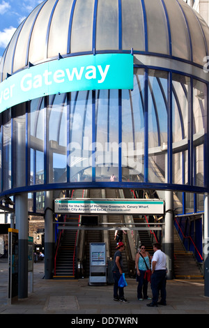 The entrance to Tower Gateway DLR Station near the Tower of London ...