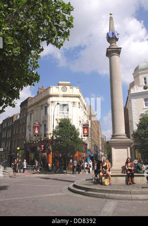 Seven Dials Monument Covent Garden sundial unveiled by Queen Beatrix of ...