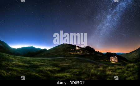Milk Way over the Italian Alps Stock Photo - Alamy