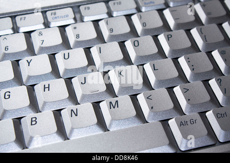 Grey or silver keyboard of computer or laptop Stock Photo - Alamy