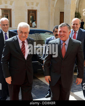 Amman, Amman, Jordan. 28th Aug, 2013. Palestinian President Mahmoud ...