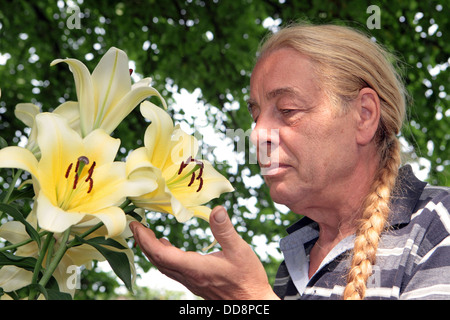 Bob Flowerdew, eccentric organic gardener writer broadcaster, in his ...