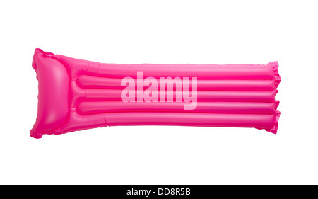 Pink floating pool raft isolated on white background Stock Photo - Alamy