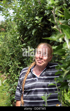 Bob Flowerdew, eccentric organic gardener writer broadcaster, in his ...