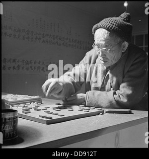 This photograph shows the Heart Mountain Relocation Center in Wyoming ...