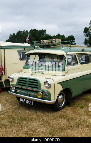 Classic Bedford Camper Van with Caravan - Trailer and mini Camper Van ...