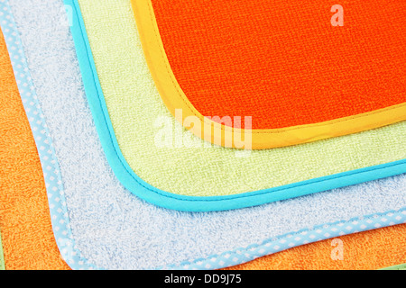 Colorful towels texture as a background, closeup picture Stock Photo ...