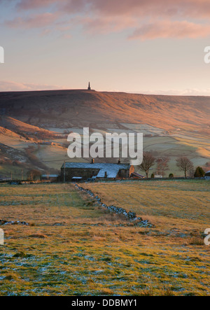 A Yorkshire Dales farmhouse on a winters afternoon Stock Photo - Alamy