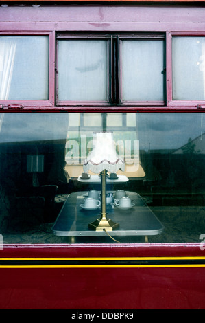 Jacobite Steam Train first class carriage at Mallaig Scotland UK Stock ...