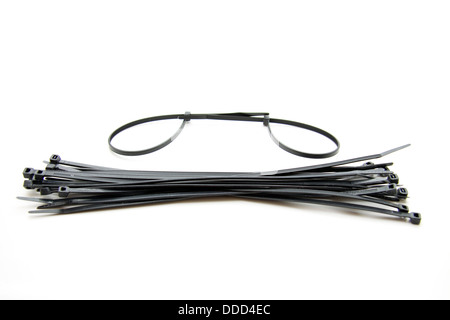 Black cable binders Stock Photo - Alamy