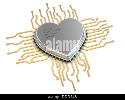 My favorite processor. Cpu as heart. 3d Stock Photo - Alamy