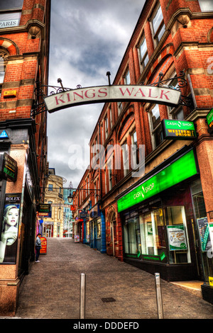 Kings Walk Nottingham city centre shopping area street shops stores ...