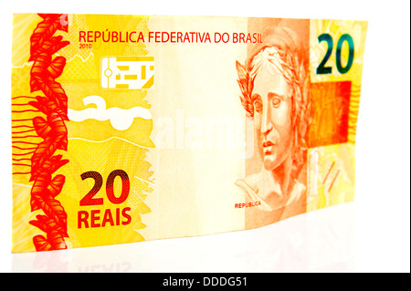 brazilian currency - twenty Real Stock Photo - Alamy