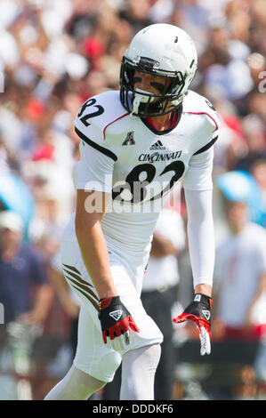 Cincinnati Bearcats wide receiver Max Morrison (82) runs on his way to ...