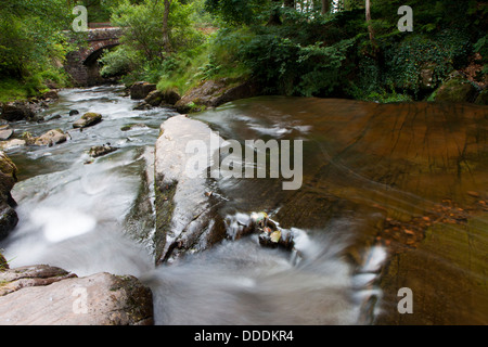 Taf Fechan Waterfall Neuadd Reservoir Brecon Beacons Wales Stock Photo ...