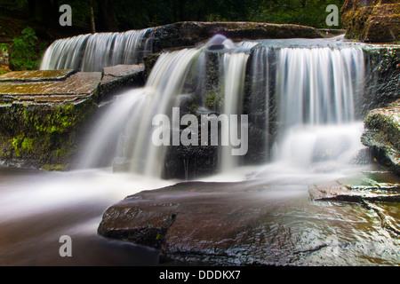Taf Fechan Waterfall Neuadd Reservoir Brecon Beacons Wales Stock Photo ...