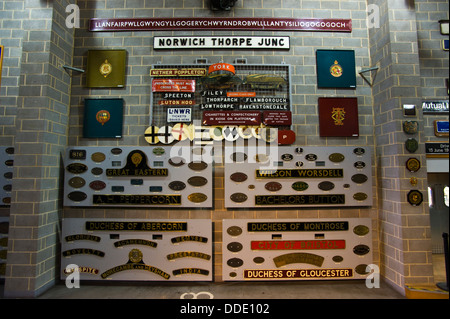 National Railway Museum York nameplates Stock Photo - Alamy