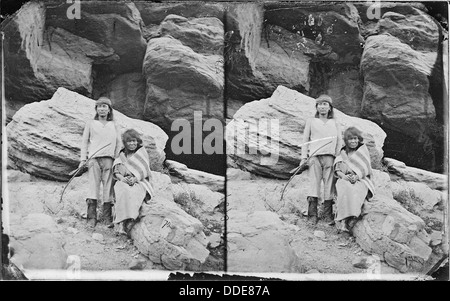 Navajo brave and his mother Stock Photo - Alamy