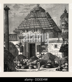 THE CAR OF JUGGERNAUT. Hindu Ratha Yatra temple car, which apocryphally ...