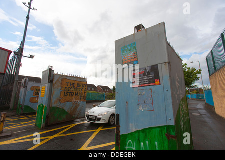 The gates to the peace wall in west Belfast keep the catholics and ...