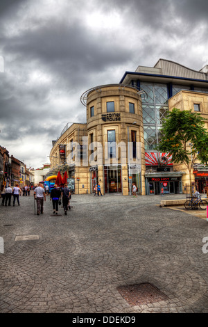 Kings Walk Nottingham city centre shopping area street shops stores ...