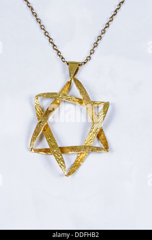 Two star necklaces on white background Stock Photo - Alamy