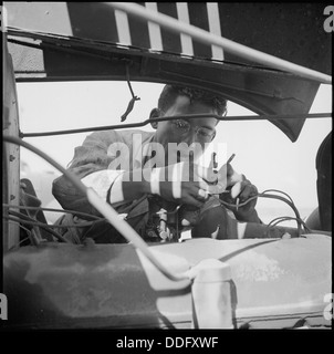 A Japanese American resident of the Topaz Center in Utah operates a ...