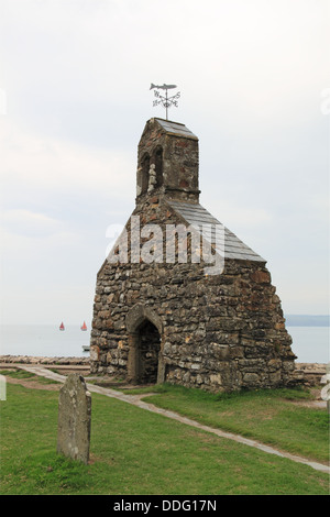 Church of St Brynach damaged by storm in 1859, Cwm-yr-eglwys ...