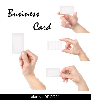 Business card collage isolated Stock Photo - Alamy